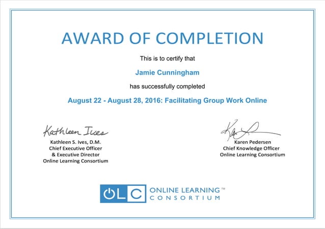 OLC Certification of Completion | PPT