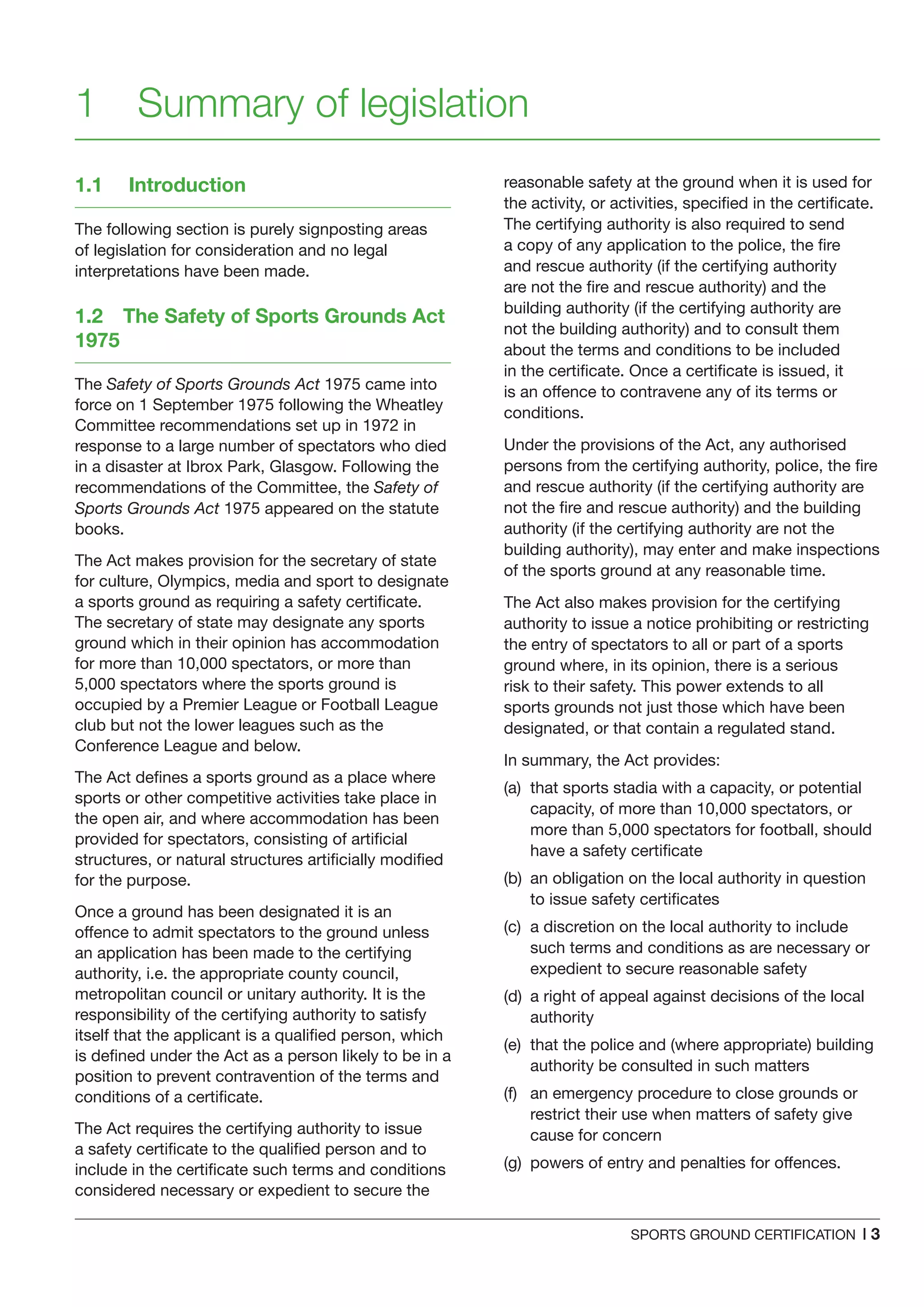 RICS Sports ground certification | PDF