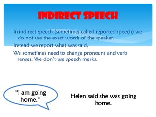 direct and indirect speech for childs .ppt
