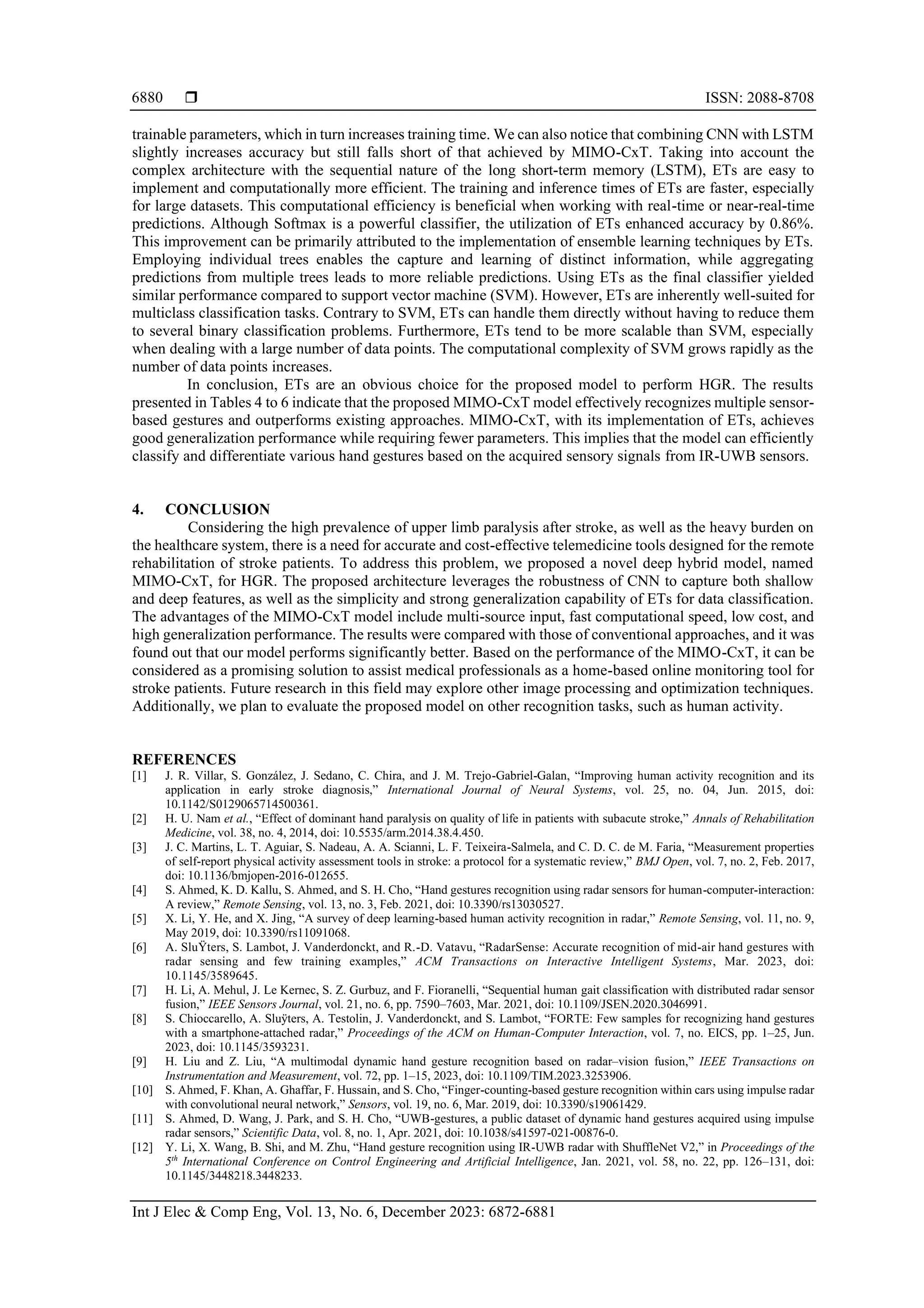 Unobtrusive hand gesture recognition using ultra-wide band radar and deep learning | PDF