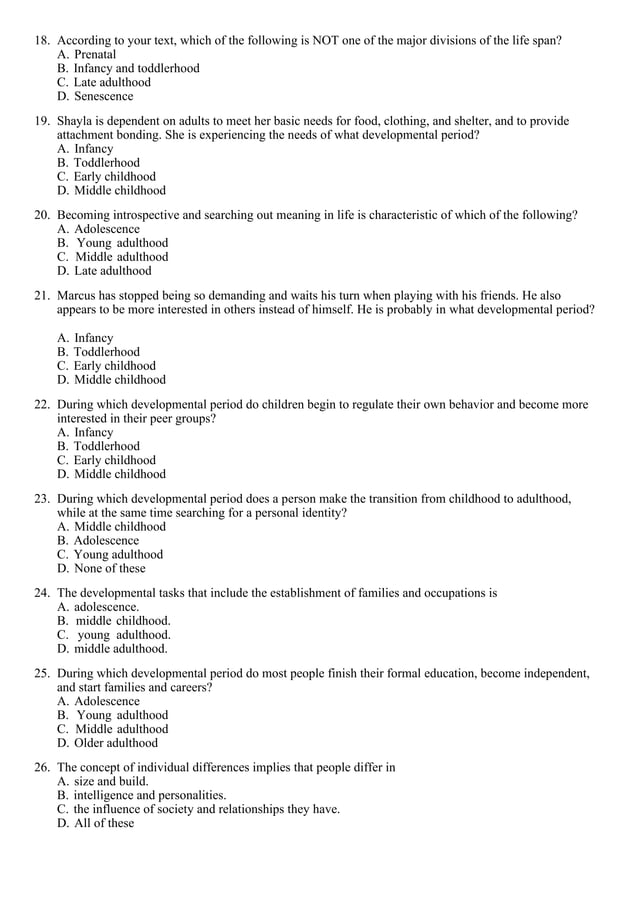 Experience Human Development Papalia 12th Edition Test Bank | PDF