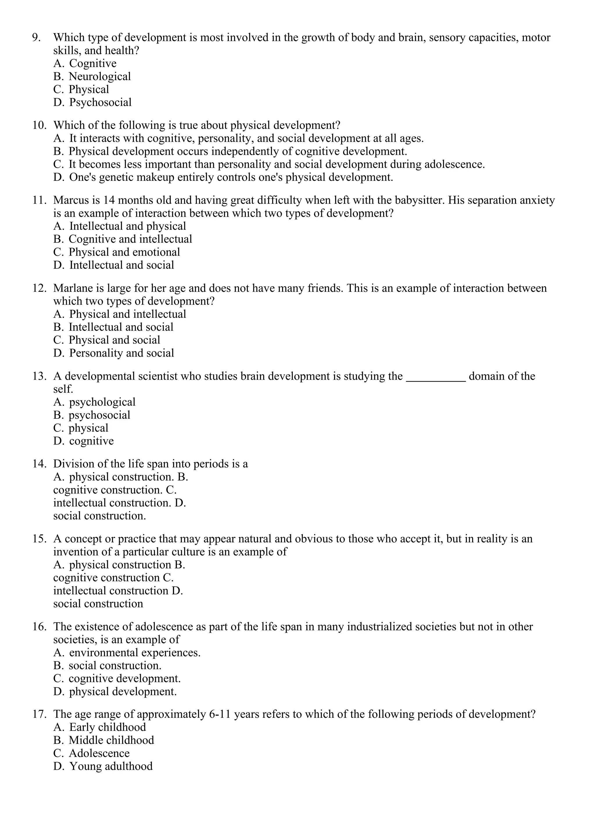 Experience Human Development Papalia 12th Edition Test Bank | PDF