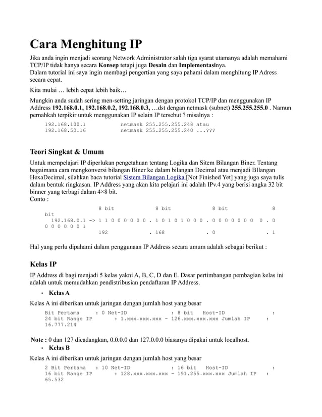 88363199 menghitung-ip-address | PDF