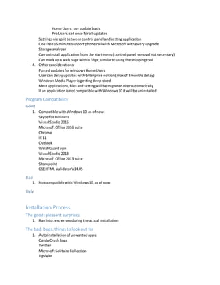 Windows 10 upgrade notes | DOCX