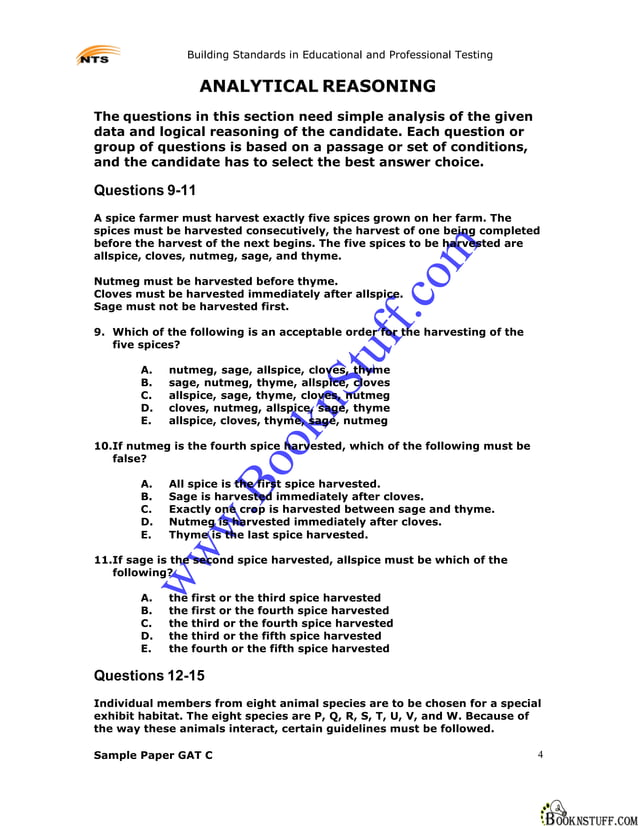 GAT NTS SAMPLE PAPERS MATERIAL PART 2 | PDF | Gardening | Home & Garden