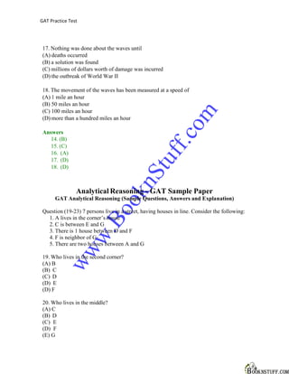 GAT NTS SAMPLE PAPERS MATERIAL PART 3 | PDF