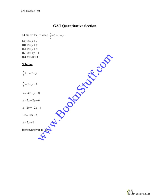 GAT NTS SAMPLE PAPERS MATERIAL PART 3 | PDF