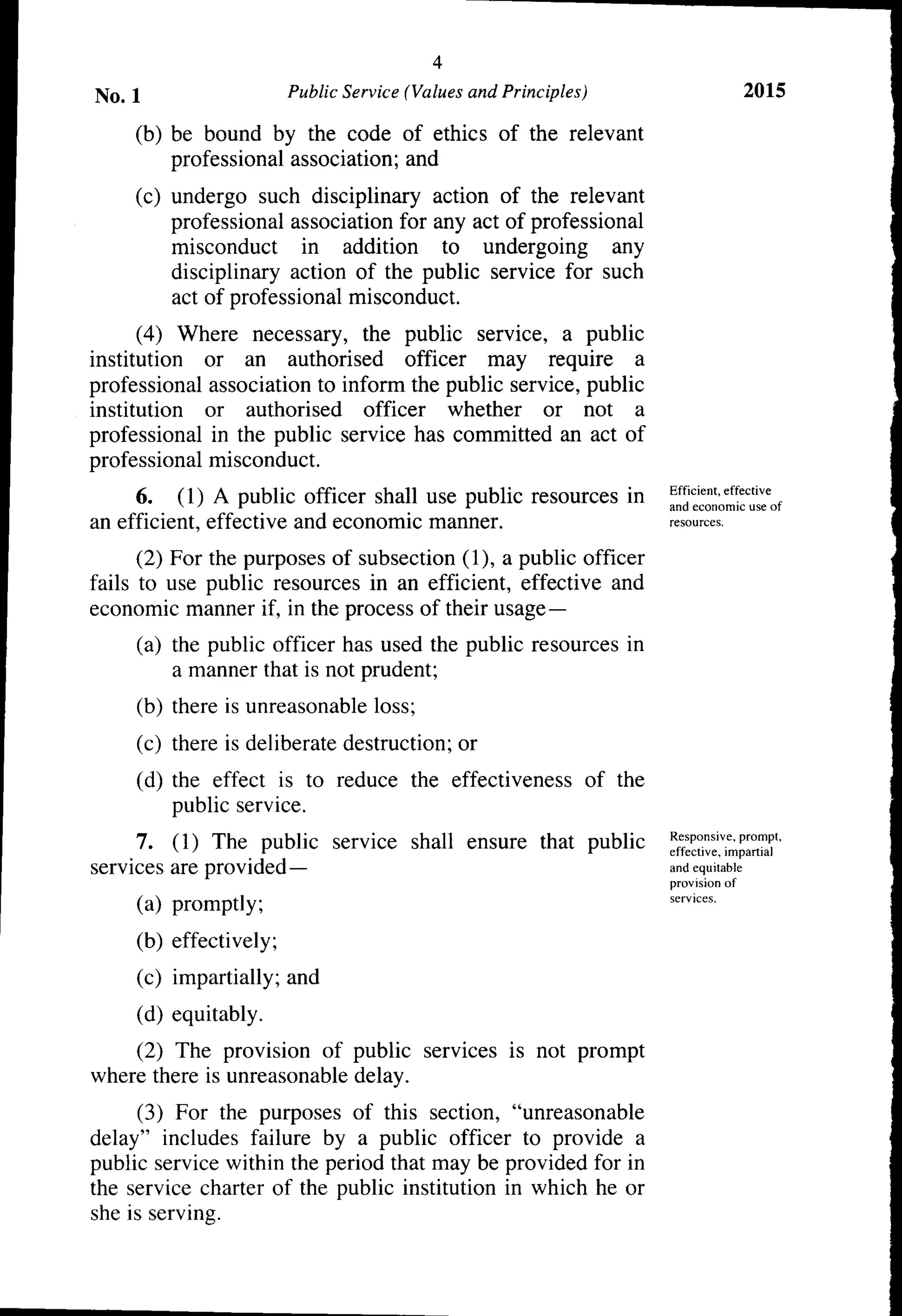 PublicService_ValuesandPrinciples_Act__No1of2015 | PDF