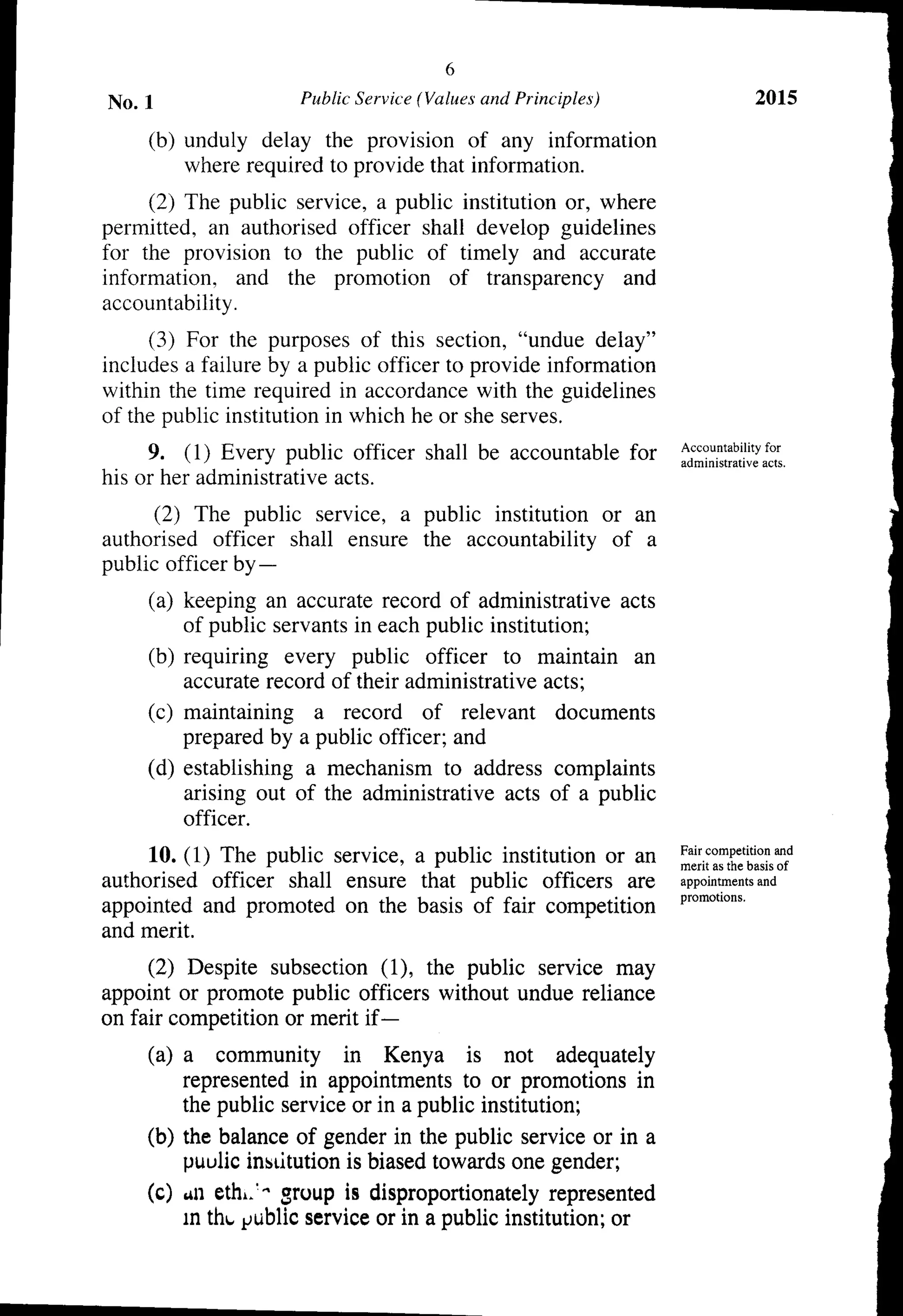 PublicService_ValuesandPrinciples_Act__No1of2015 | PDF