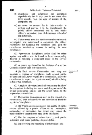 PublicService_ValuesandPrinciples_Act__No1of2015 | PDF