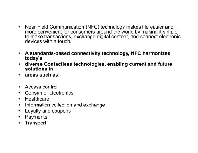 NFC Presentation [Compatibility Mode] | PPT