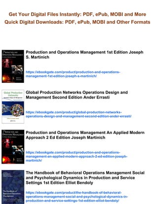 Production and Operations Management 2nd Edition R.B. Khanna | PDF
