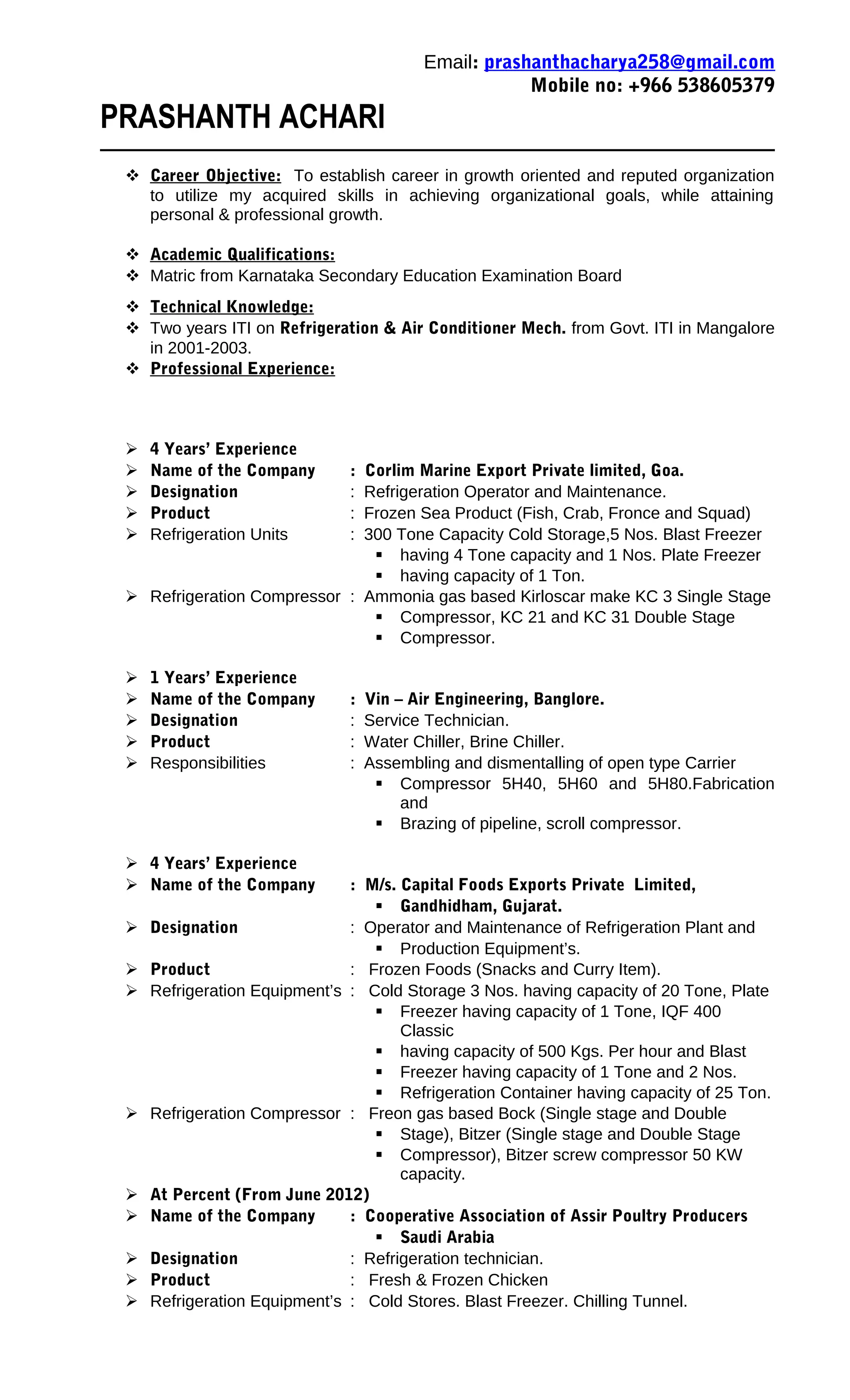Prashanth cv | DOC