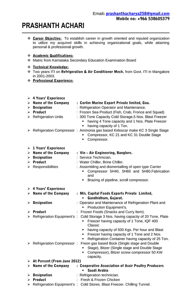 Prashanth cv | PDF