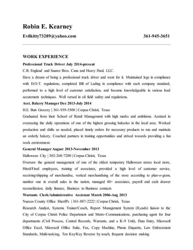 Robin Kearney Resume1 | PDF