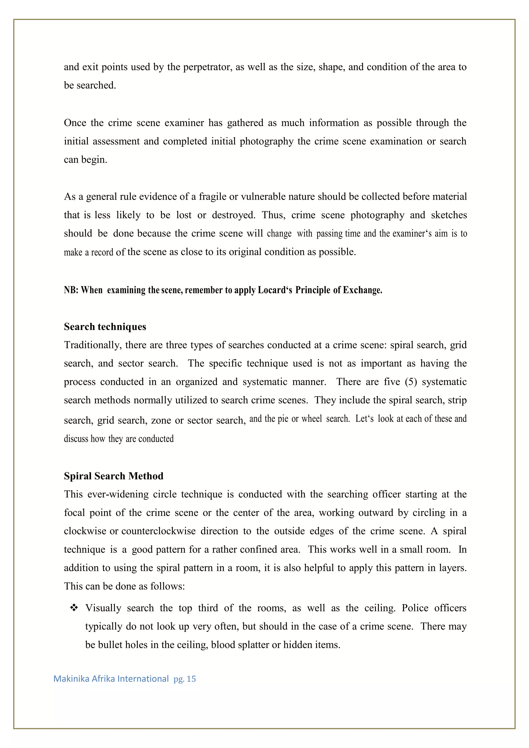 CRIME SCENE MANAGEMENT COMPILED | PDF