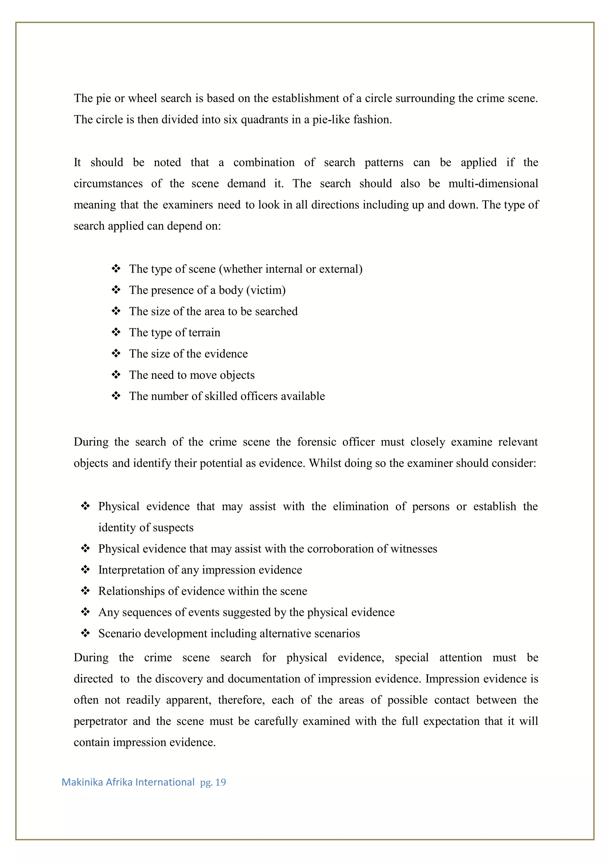 CRIME SCENE MANAGEMENT COMPILED | PDF