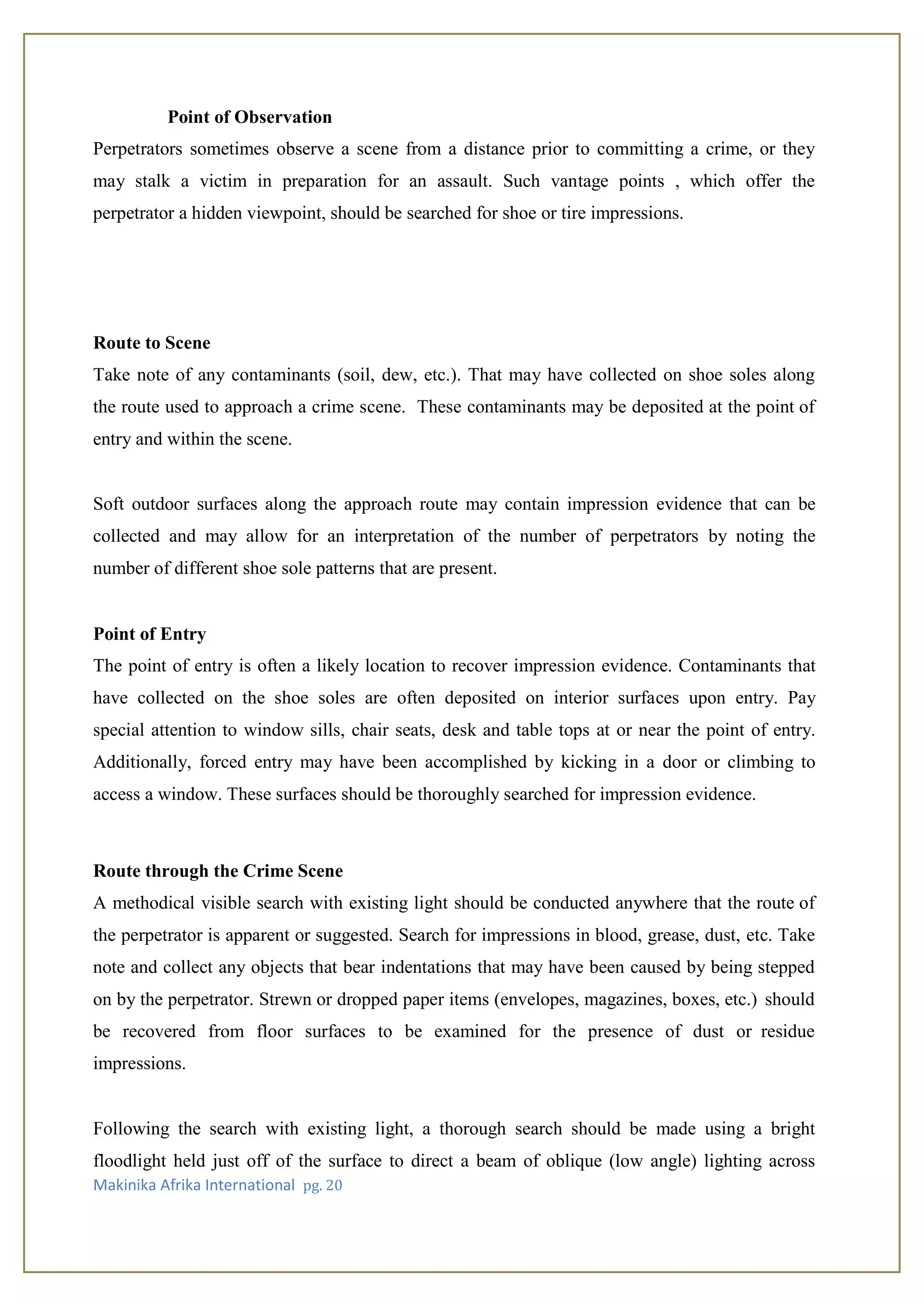 CRIME SCENE MANAGEMENT COMPILED | PDF