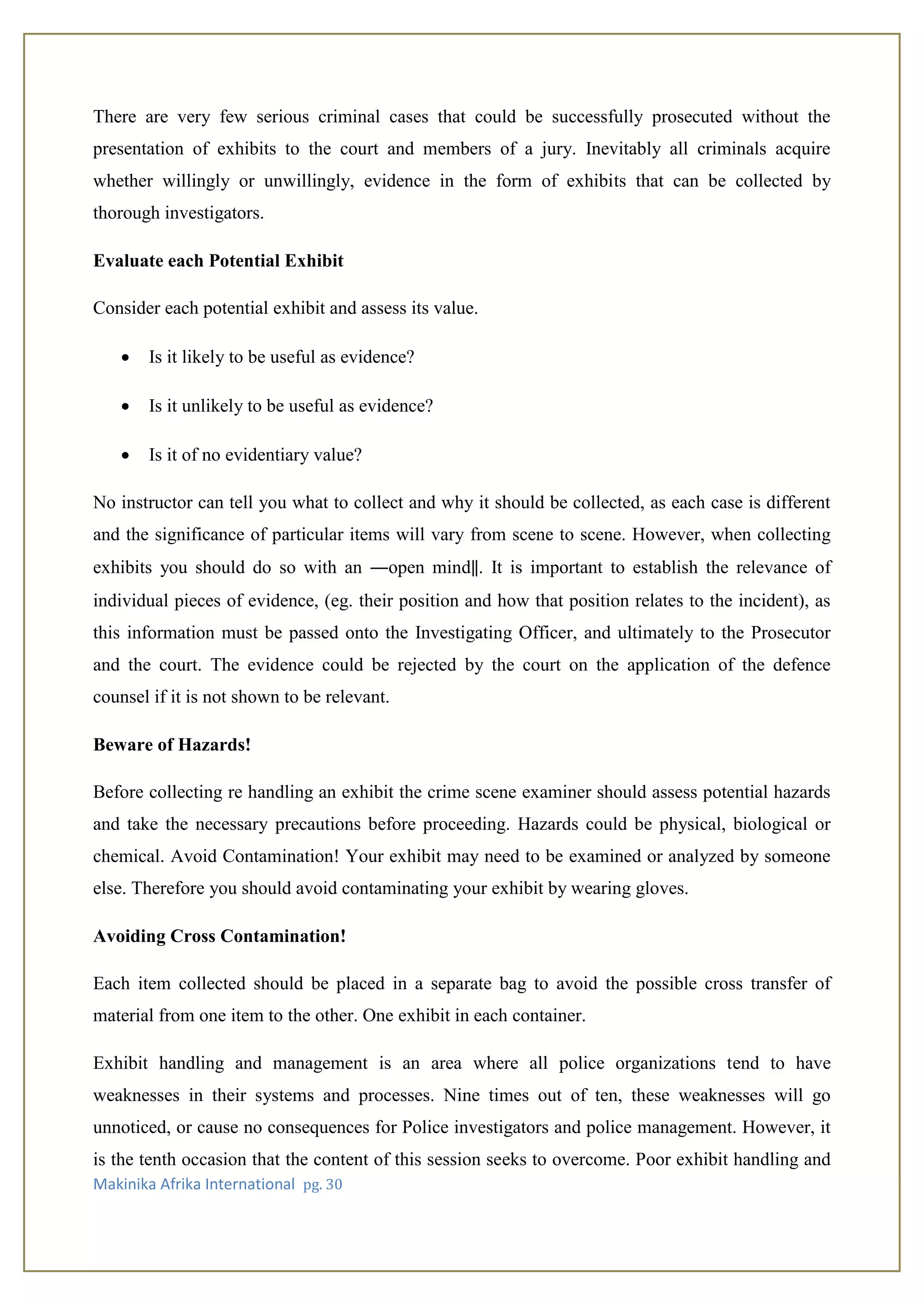 CRIME SCENE MANAGEMENT COMPILED | PDF