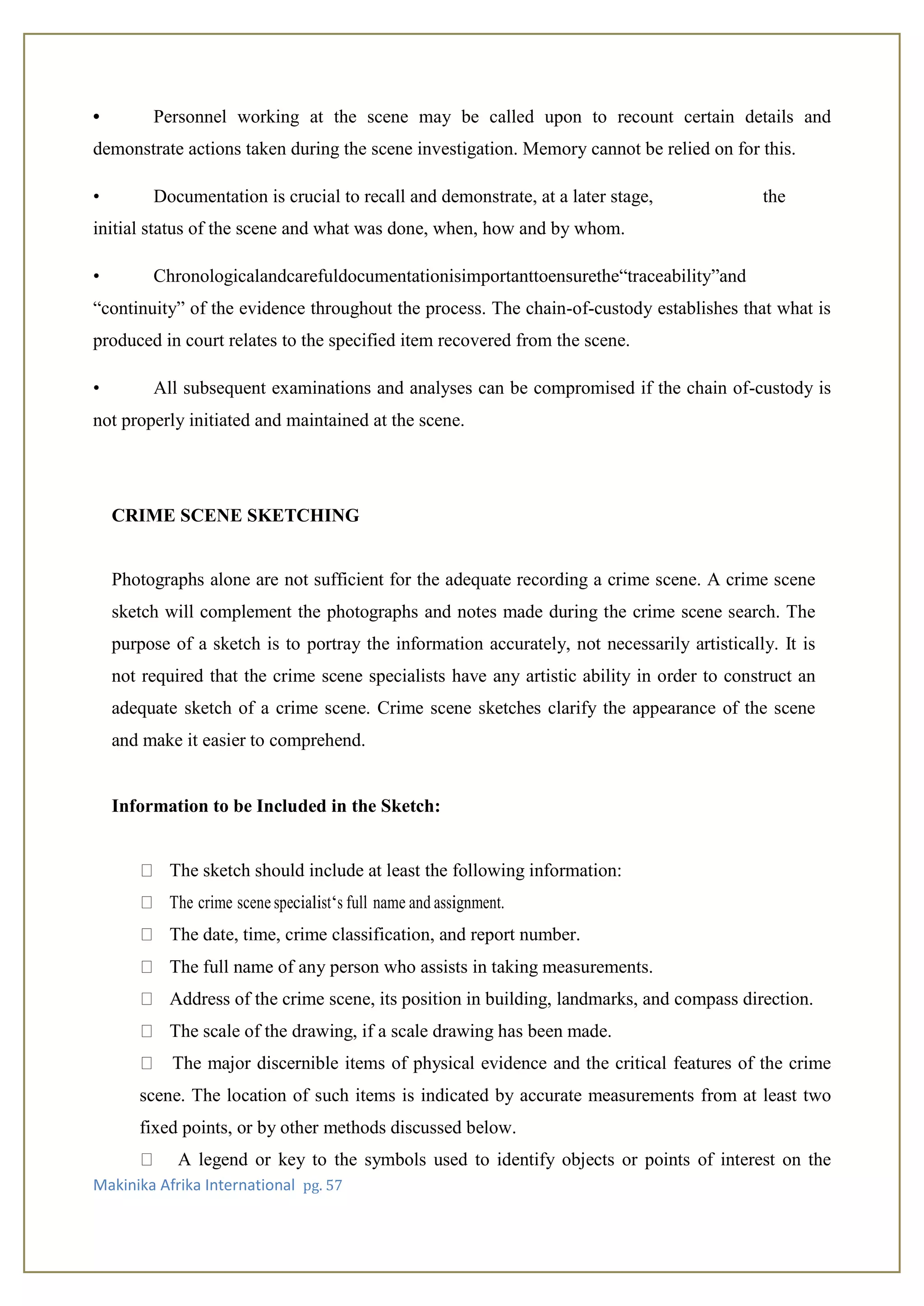 CRIME SCENE MANAGEMENT COMPILED | PDF