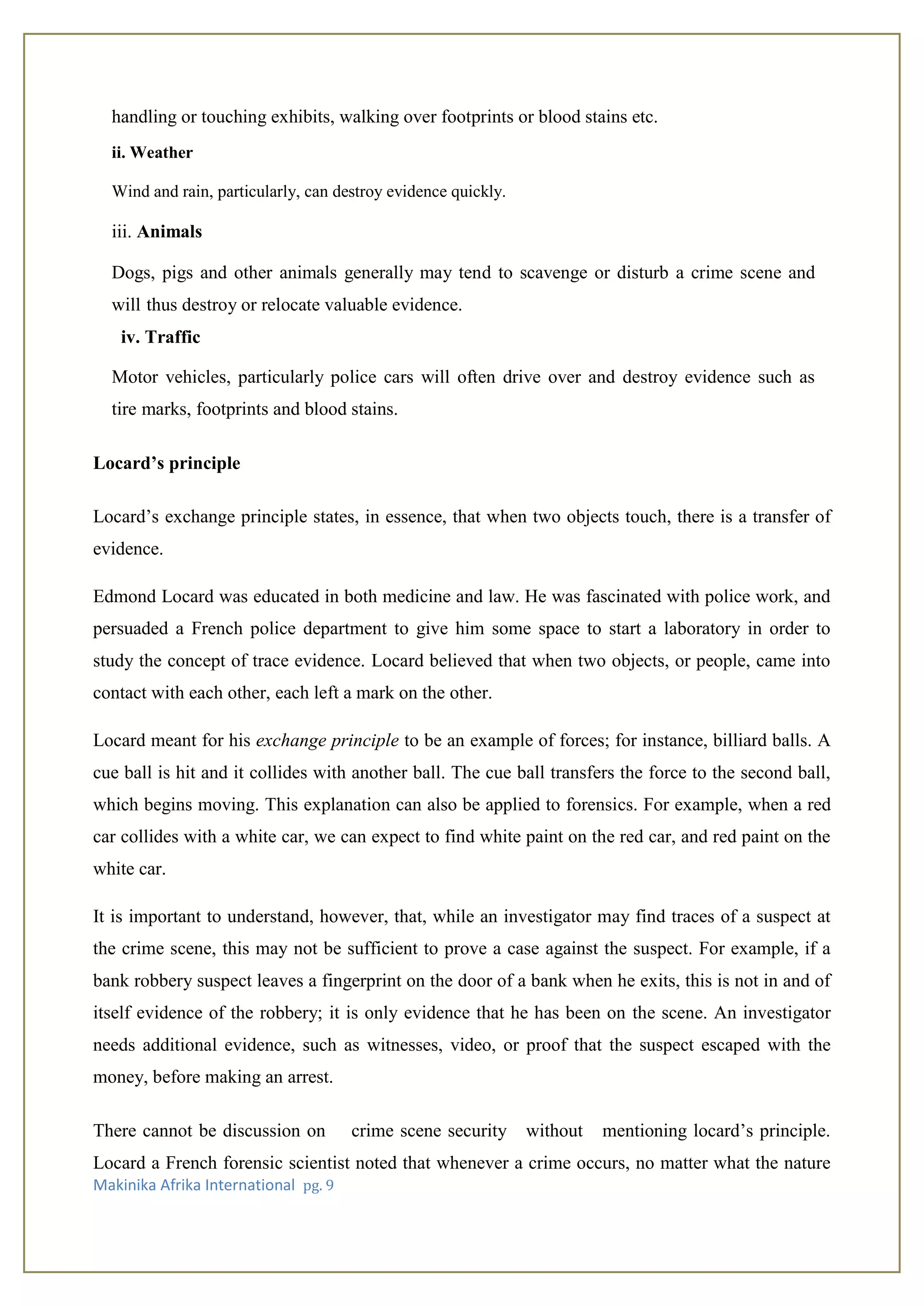 CRIME SCENE MANAGEMENT COMPILED | PDF
