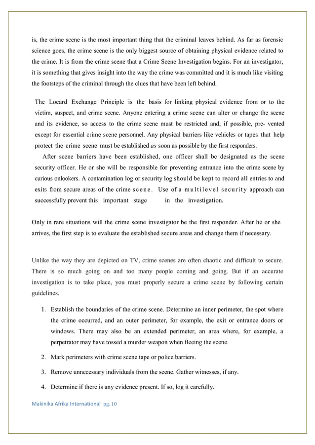 CRIME SCENE MANAGEMENT COMPILED | PDF