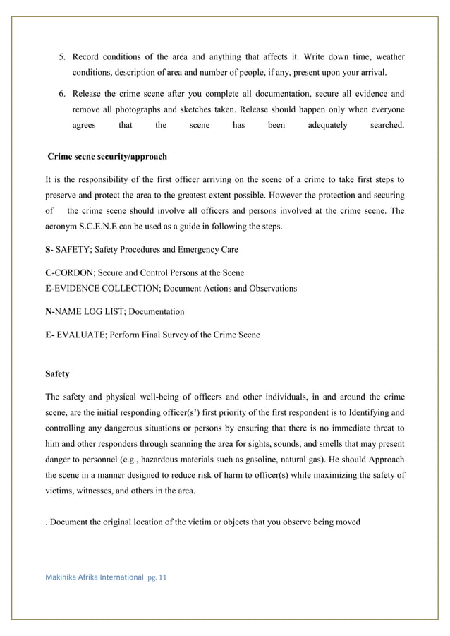 CRIME SCENE MANAGEMENT COMPILED | PDF