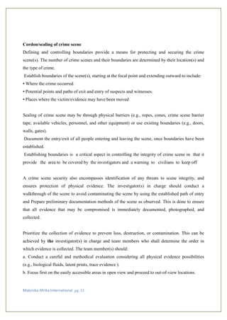 CRIME SCENE MANAGEMENT COMPILED | PDF