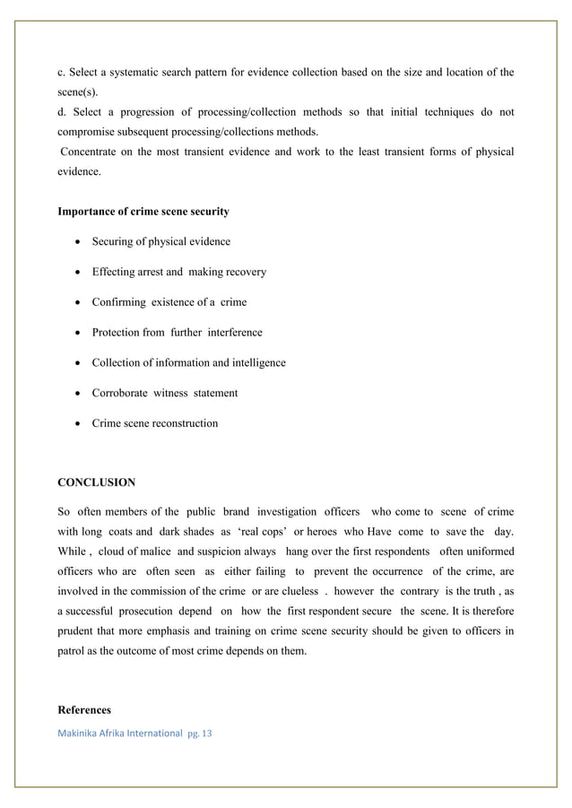 CRIME SCENE MANAGEMENT COMPILED | PDF