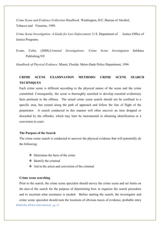 CRIME SCENE MANAGEMENT COMPILED | PDF