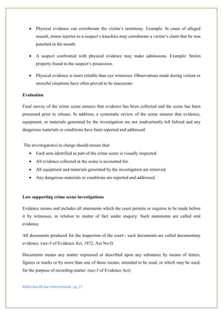 CRIME SCENE MANAGEMENT COMPILED | PDF