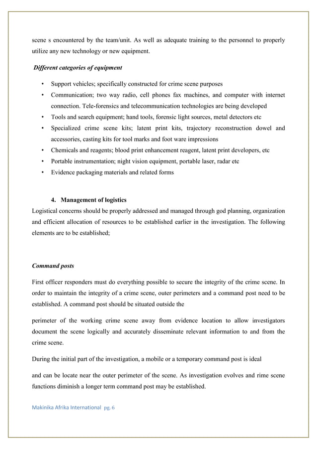 CRIME SCENE MANAGEMENT COMPILED | PDF