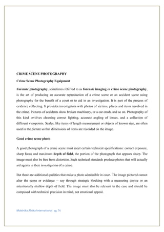 CRIME SCENE MANAGEMENT COMPILED | PDF