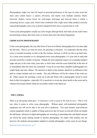 CRIME SCENE MANAGEMENT COMPILED | PDF