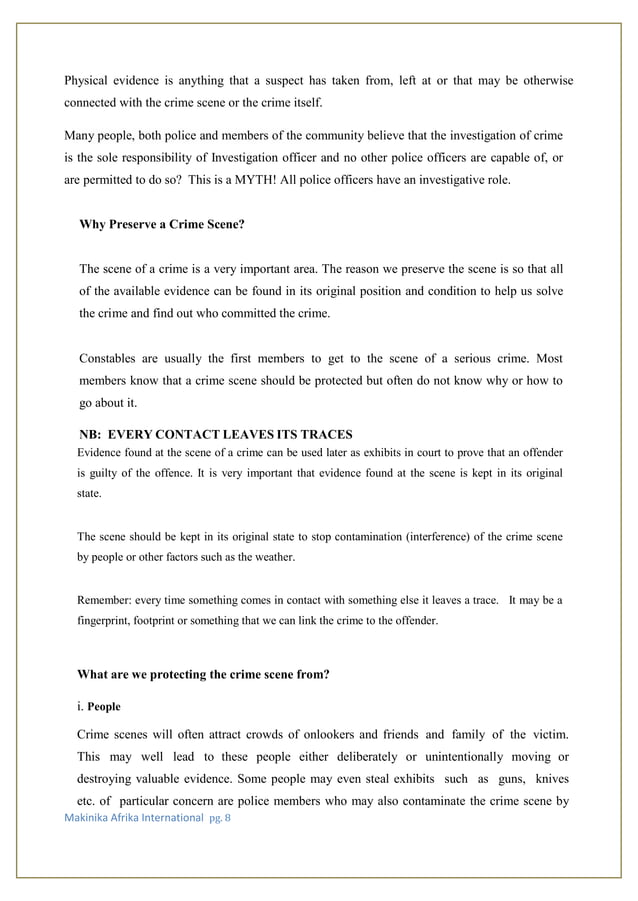 CRIME SCENE MANAGEMENT COMPILED | PDF