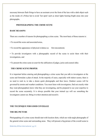 CRIME SCENE MANAGEMENT COMPILED | PDF