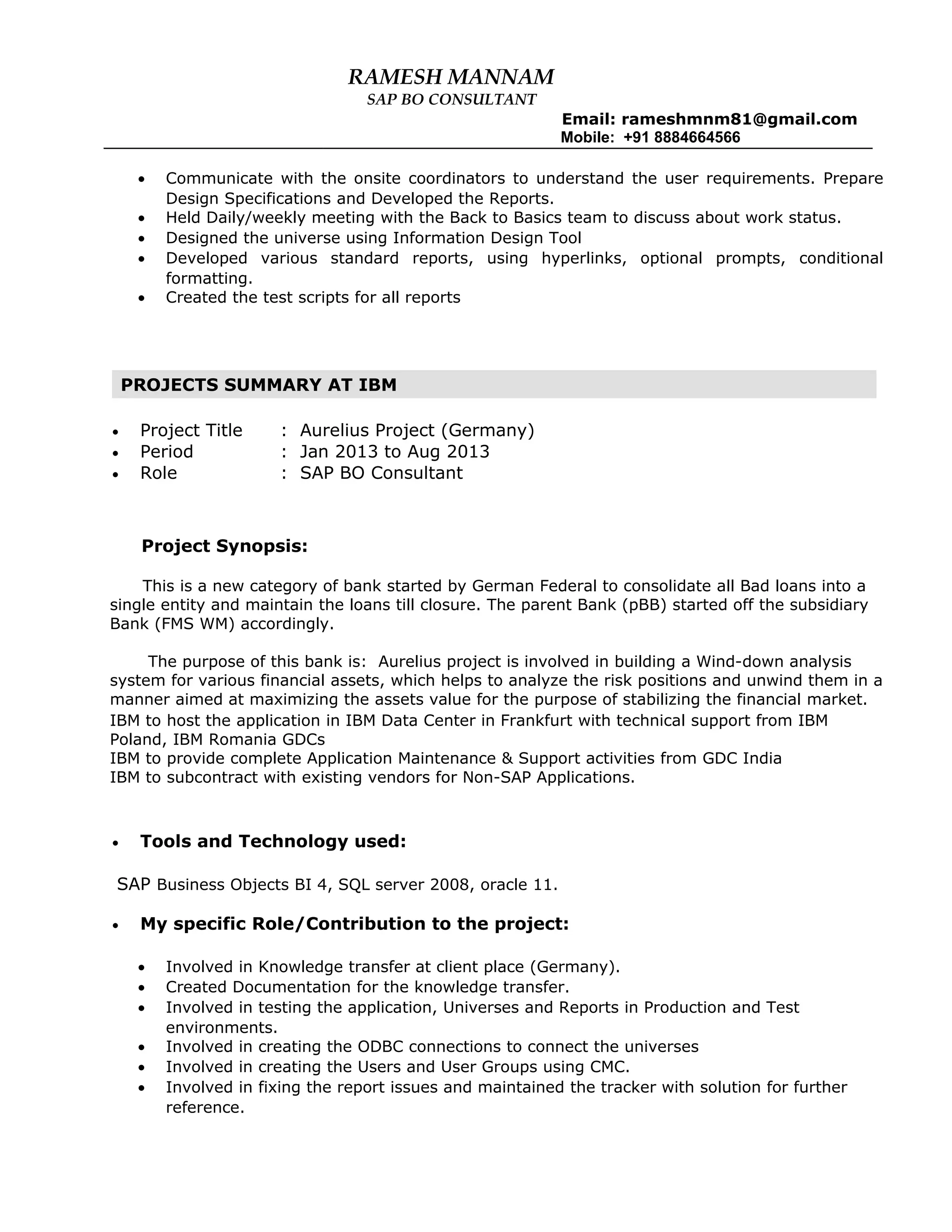 Ramesh Mannam_ SAP BO | DOC