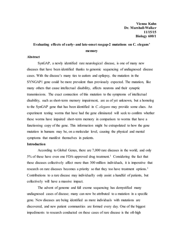 Evaluating Effects of early- and late-onset rasgap-2 mutations on C ...
