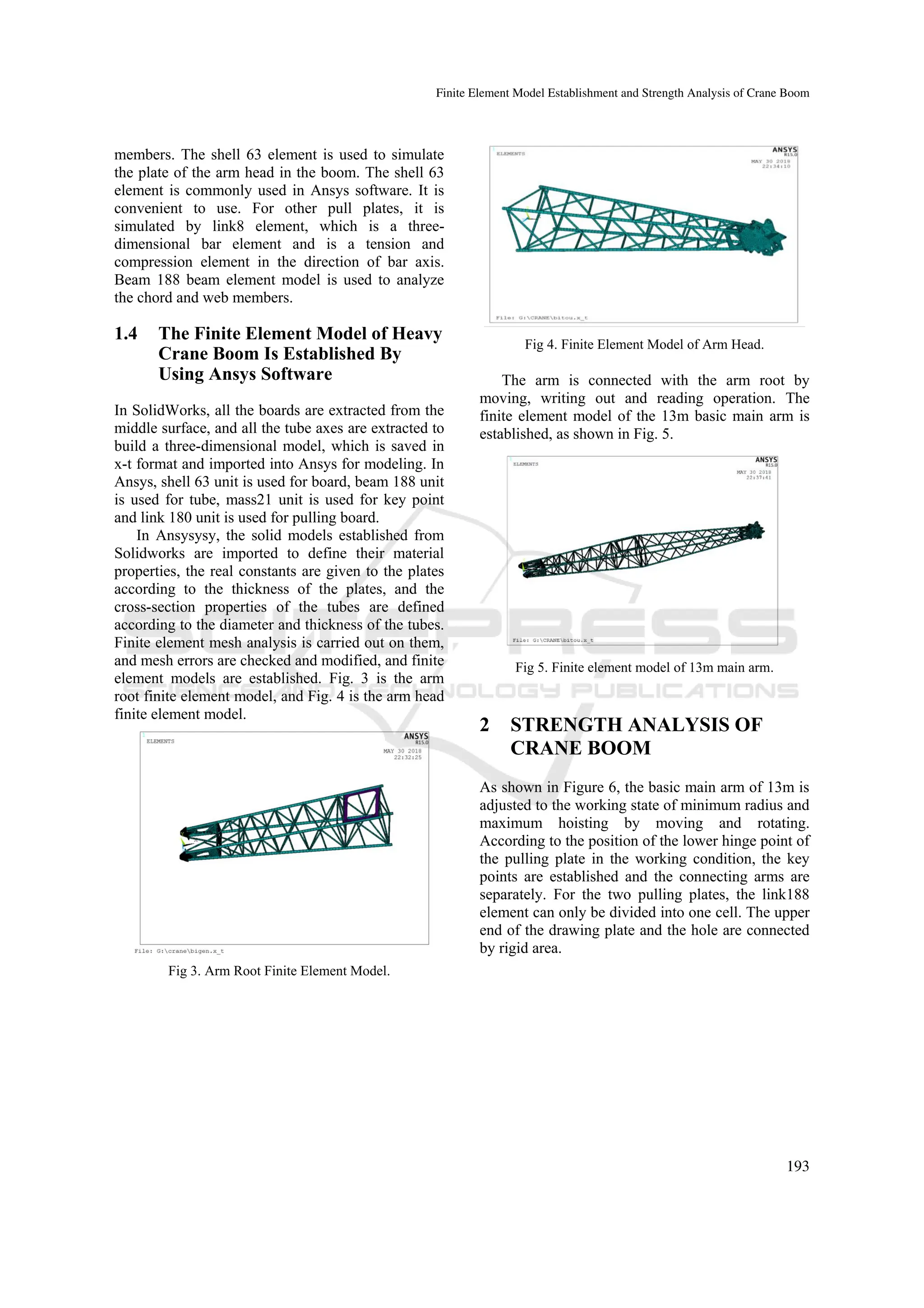 Finite Element Model Establishment and Strength Analysis of Crane Boom ...
