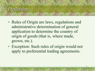 8850 Rules Of Origin | PPT