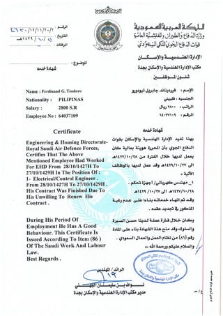 abroad employment certificates | PDF