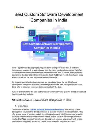 Best Custom Software Development Companies In India.pdf