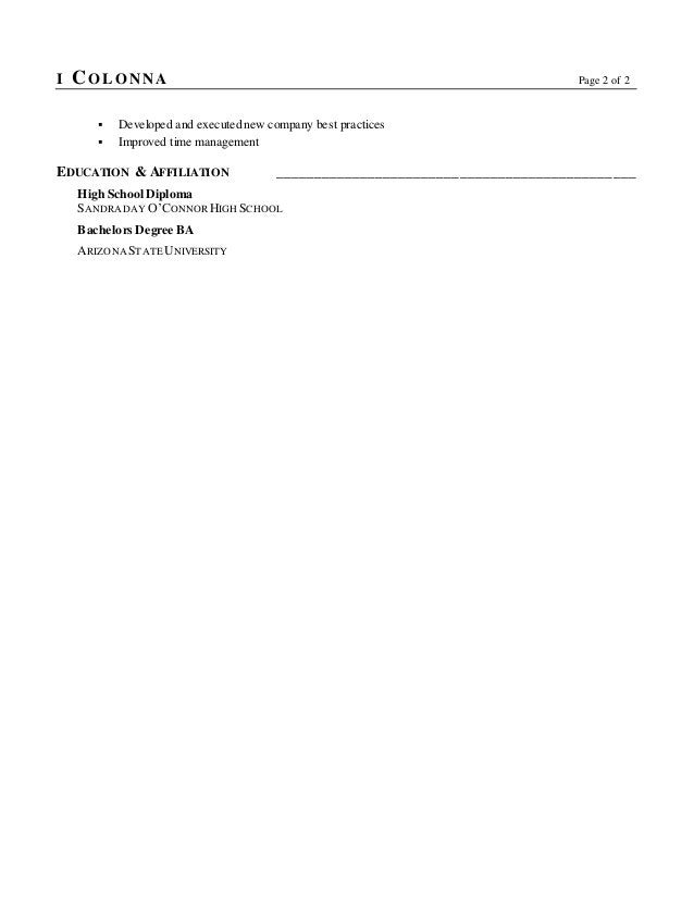 Nicholas Colonna Resume | PDF