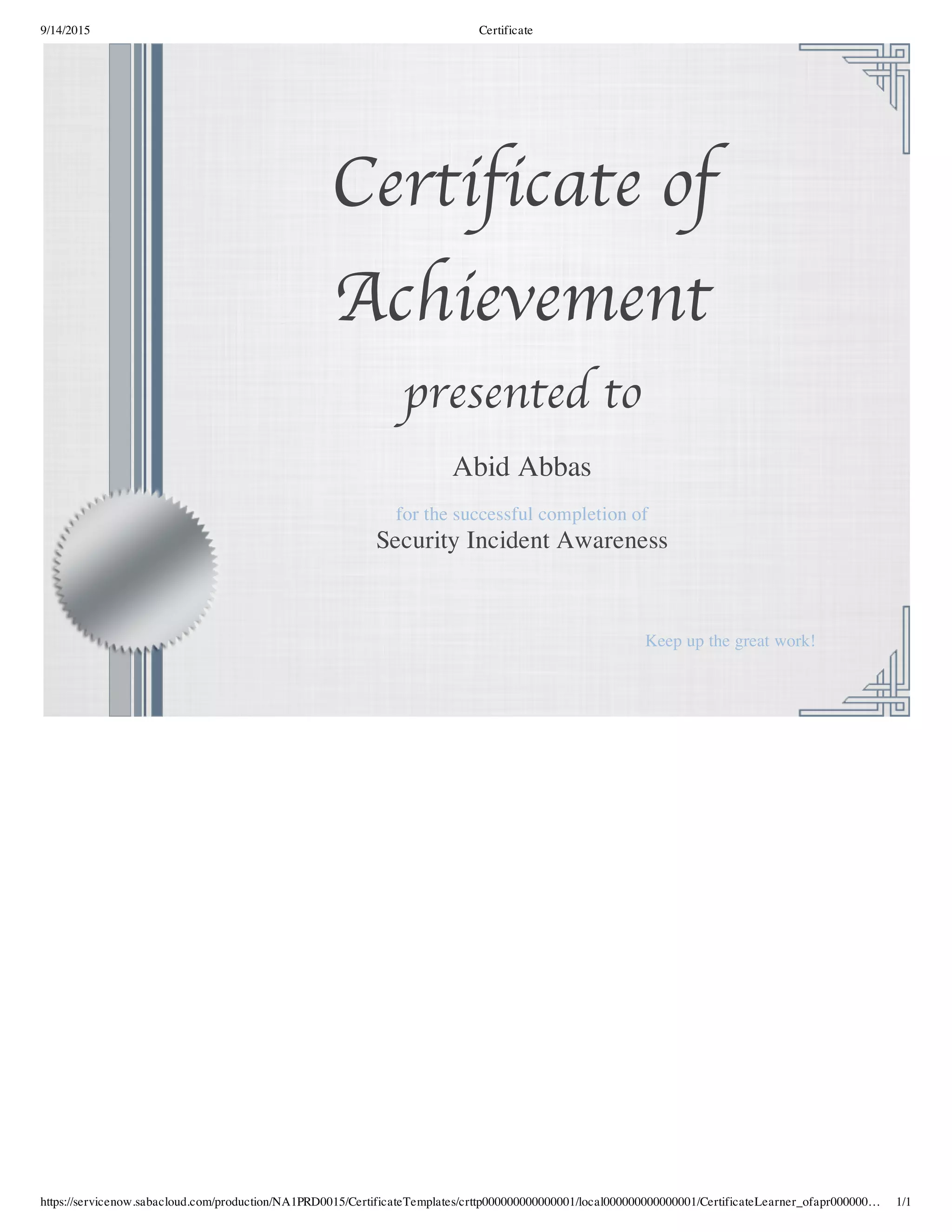 Certificate | PDF