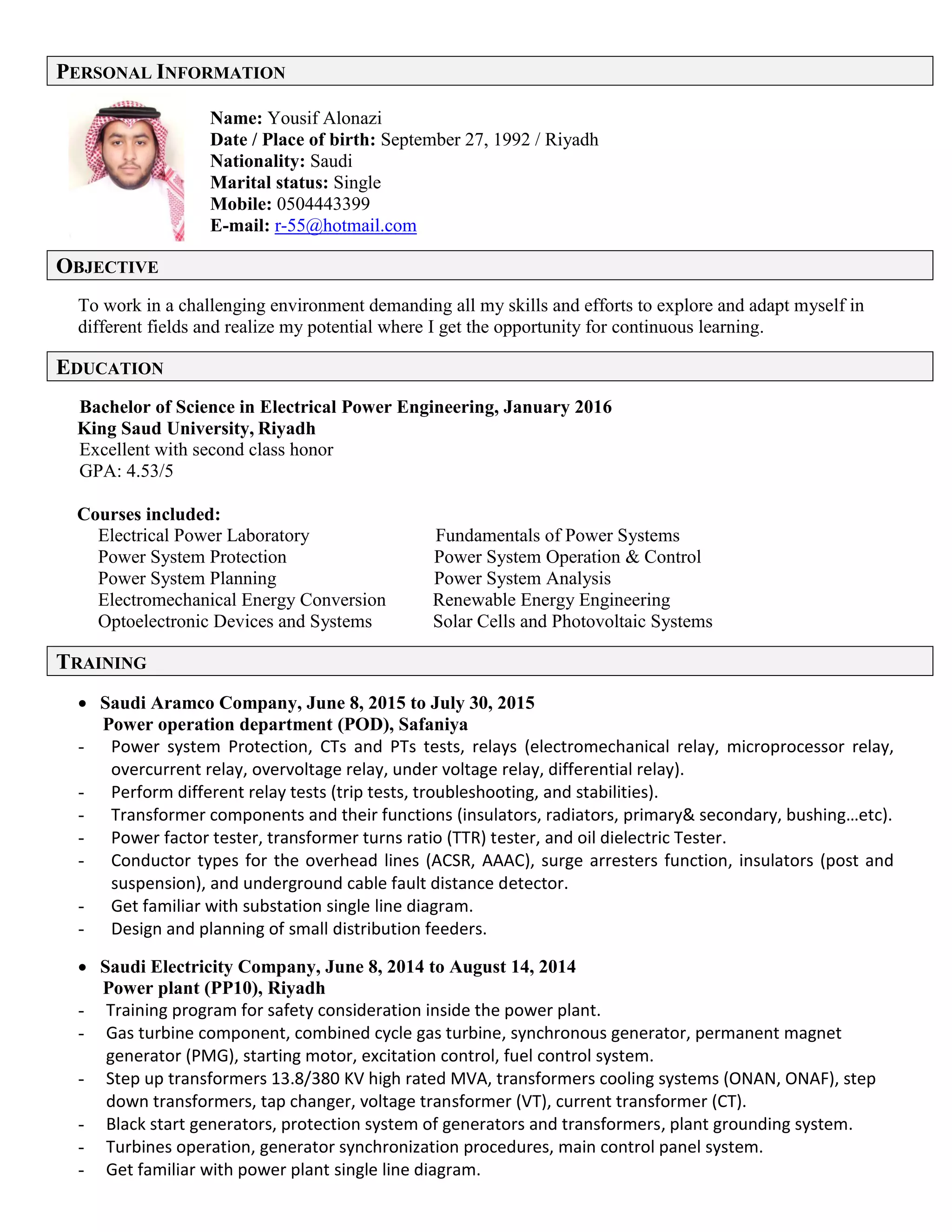 Electrical-power-engineer-CV | PDF