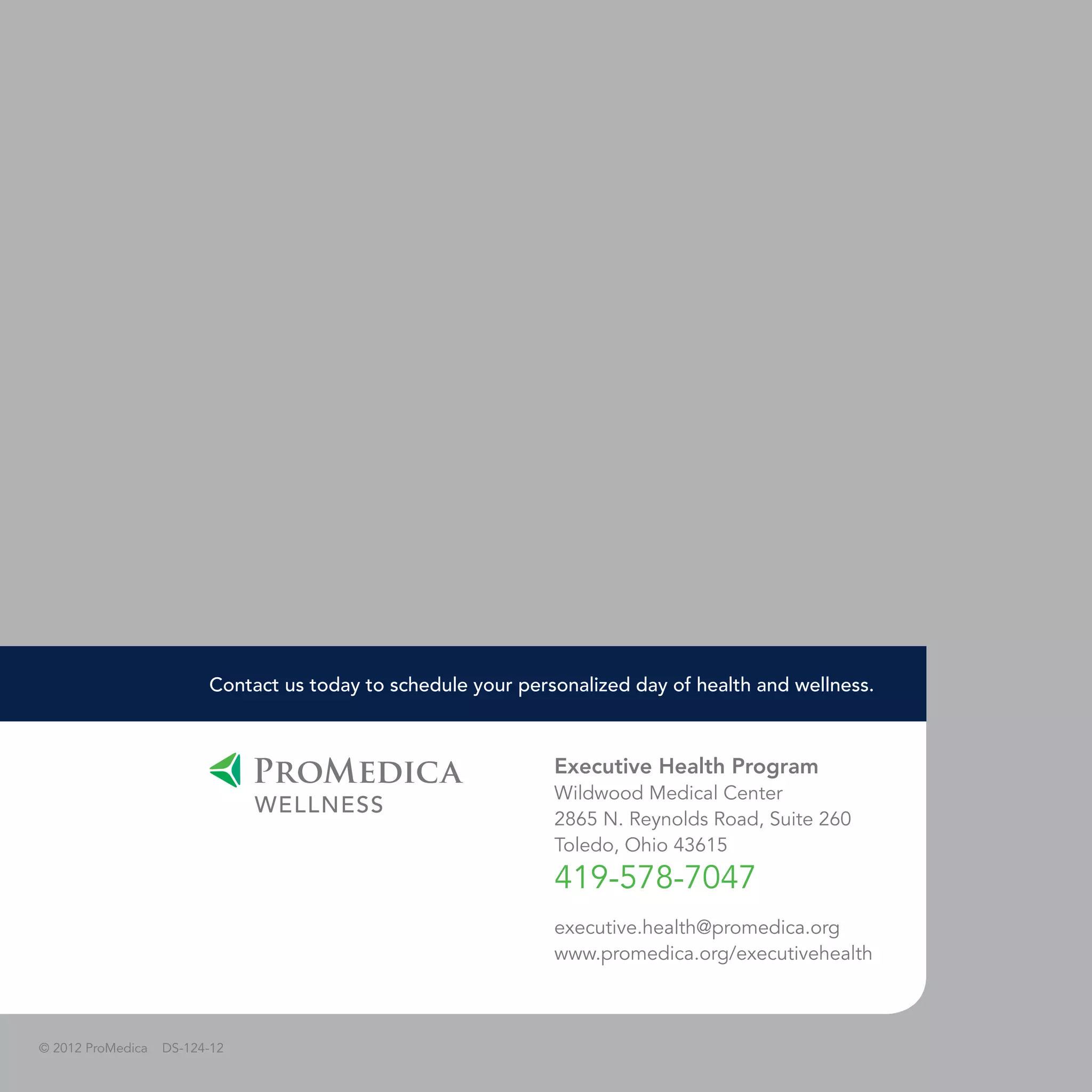 ProMedica Executive Health Program Brochure | PDF