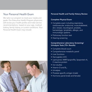 ProMedica Executive Health Program Brochure | PDF