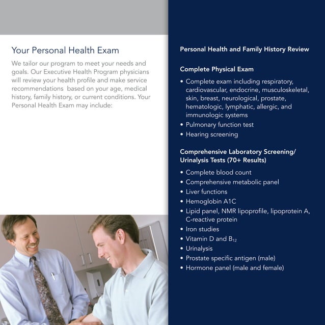 ProMedica Executive Health Program Brochure | PDF | Heart and ...