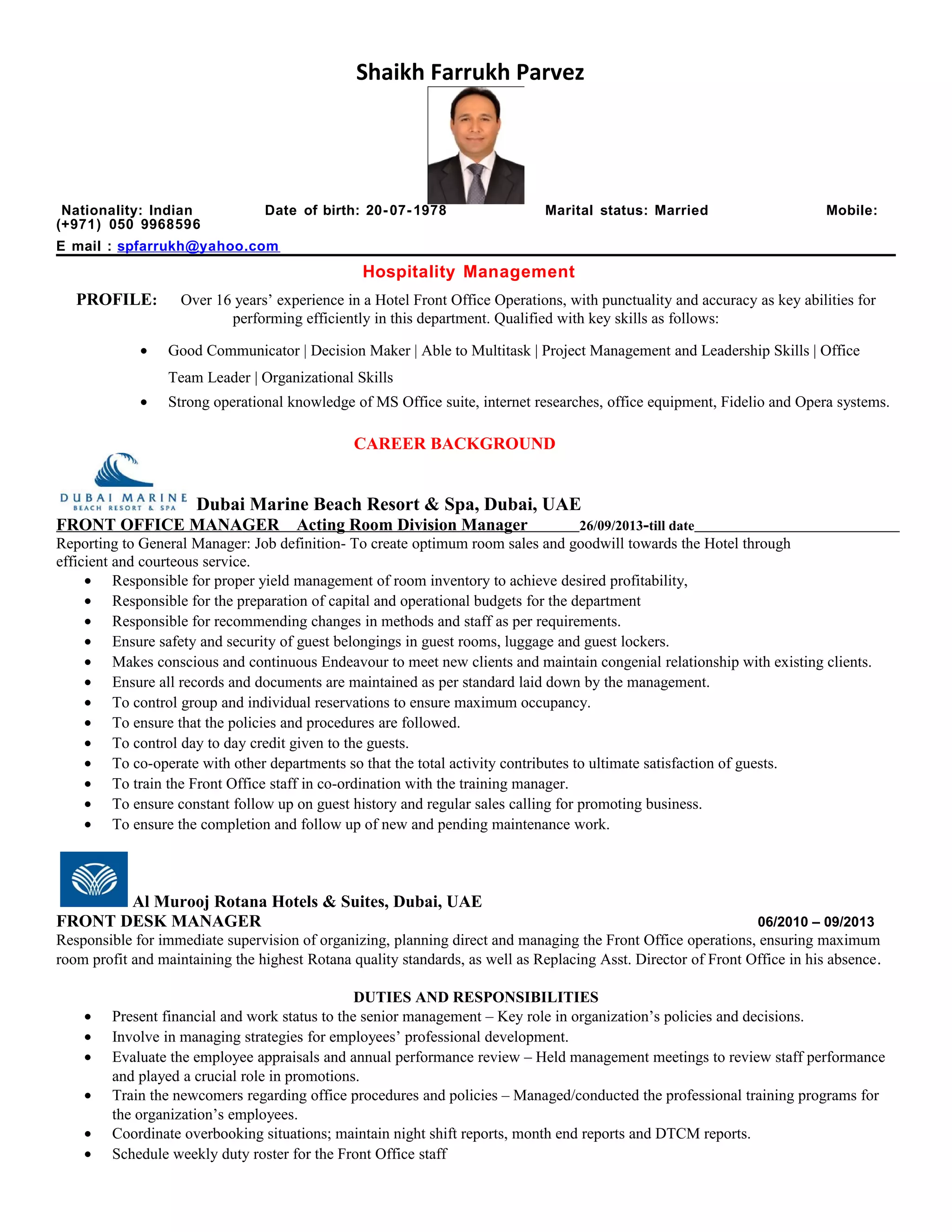 Farrukh Shaikh CV | DOC