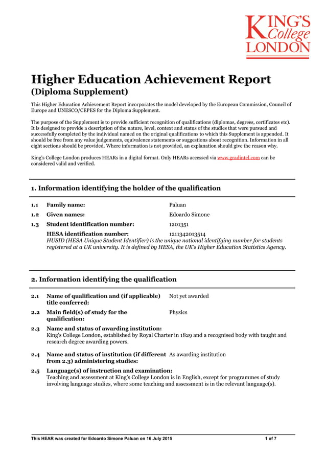 ACADEMIC TRANSCRIPT | PDF | Professional School | Postgraduate Education